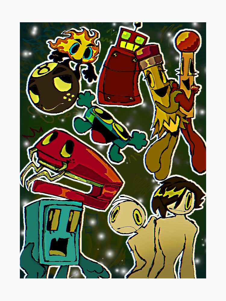 "bfdi the exitors " Sticker for Sale by buystuffFC | Redbubble