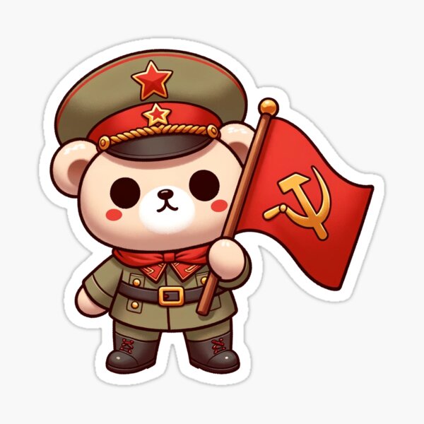 "Comrade Cub: Marching with Pride!" Sticker for Sale by SDDP | Redbubble