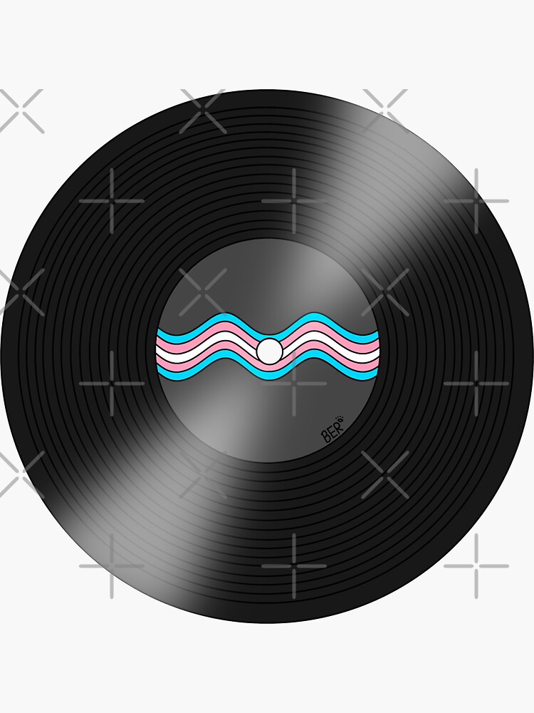 "Transgender LGBTQ+ Pride Vinyl Record" Sticker for Sale by SentABear ...