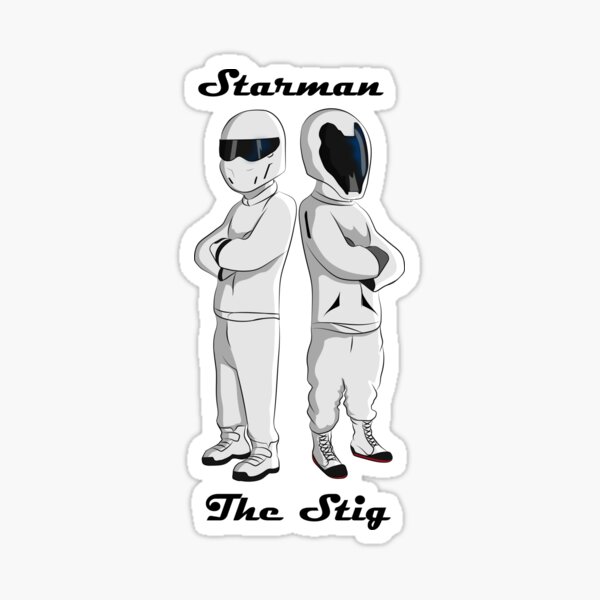 "Stig and Starman" Sticker for Sale by TheContactor | Redbubble