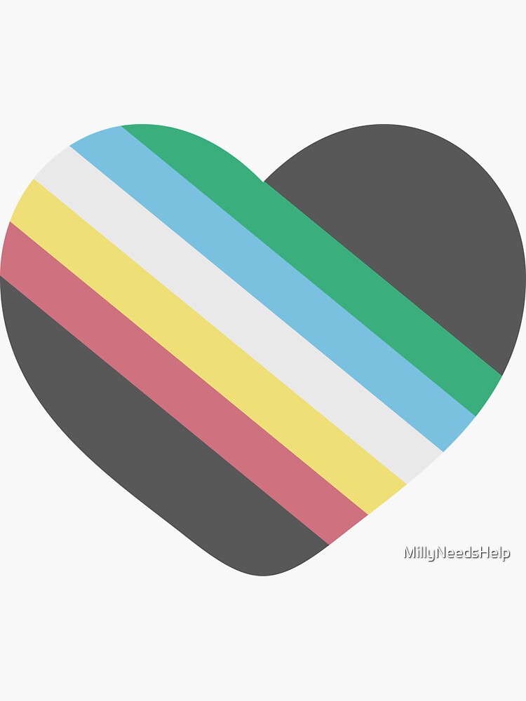 "Disability pride heart" Sticker for Sale by MillyNeedsHelp | Redbubble