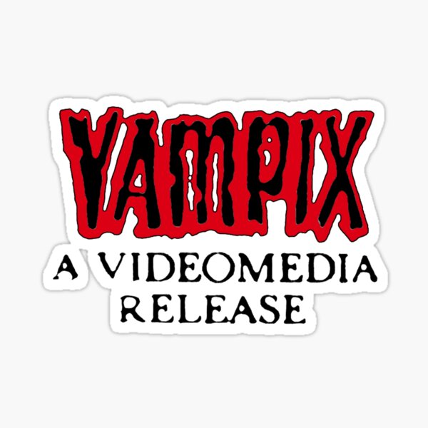 "VAMPIX VHS Video logo " Sticker by LaTerruer | Redbubble
