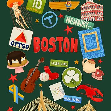 "Boston Icons" Poster for Sale by smirisola | Redbubble