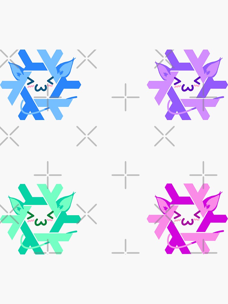 "NixOS Kawaii Neko Logo ~ Pack of Linux" Sticker for Sale by internet ...