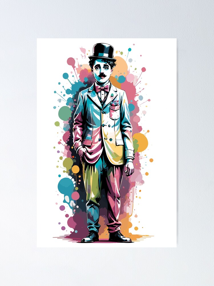 "charlie chaplin color design" Poster for Sale by Dexday | Redbubble