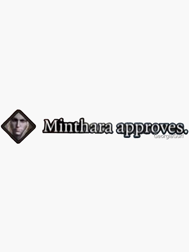 "Minthara Approves" Sticker for Sale by GeorgiaGurl | Redbubble