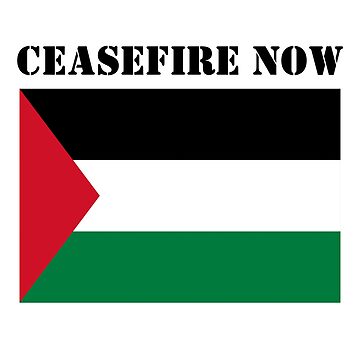 "Ceasefire Now - Free Palestine with Flag" Poster for Sale by ...