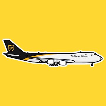 "UPS Boeing 747 Plane " Sticker for Sale by PilotDecals | Redbubble