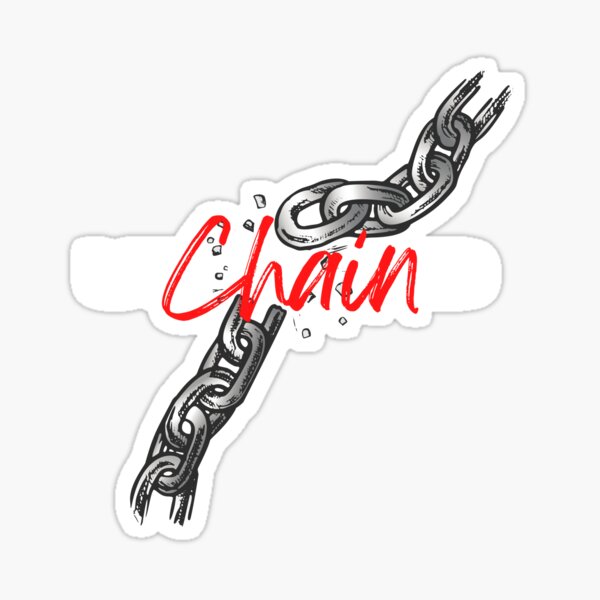 "Unchained Spirit | Broken Chains Sticker" Sticker for Sale by ...