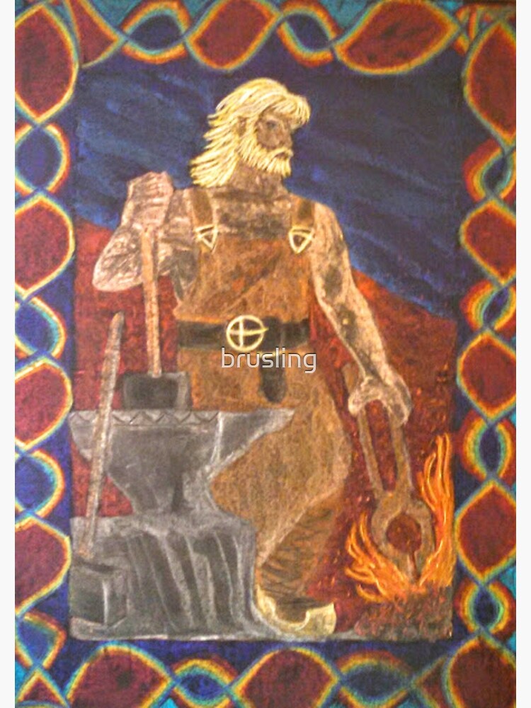 "Ilmarinen Forges the Sampo" Poster by brusling | Redbubble