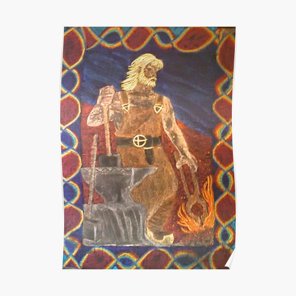 "Ilmarinen Forges the Sampo" Poster by brusling | Redbubble