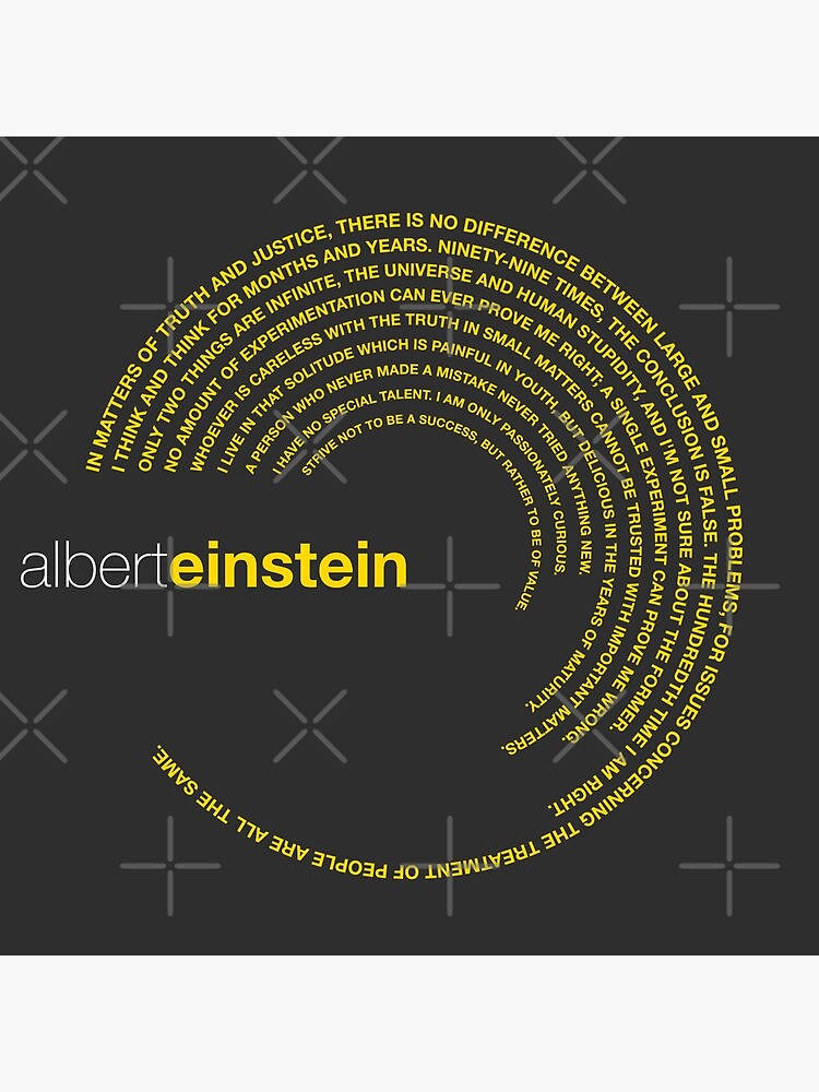 "Albert Einstein famous quotes poster [gold]" Greeting Card for Sale by ...