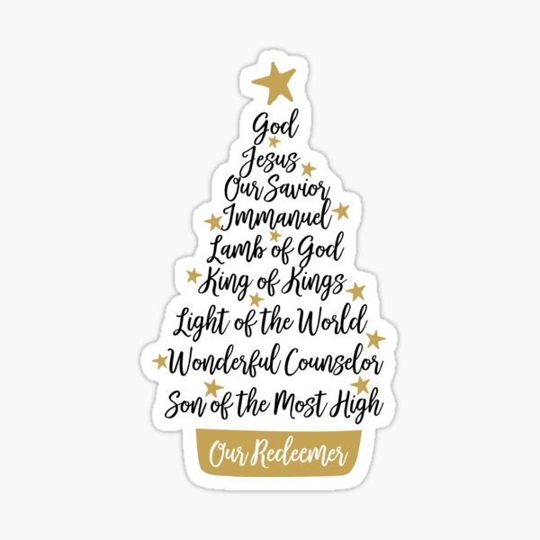 "Names Of Jesus" Sticker for Sale by HanseGarcila | Redbubble