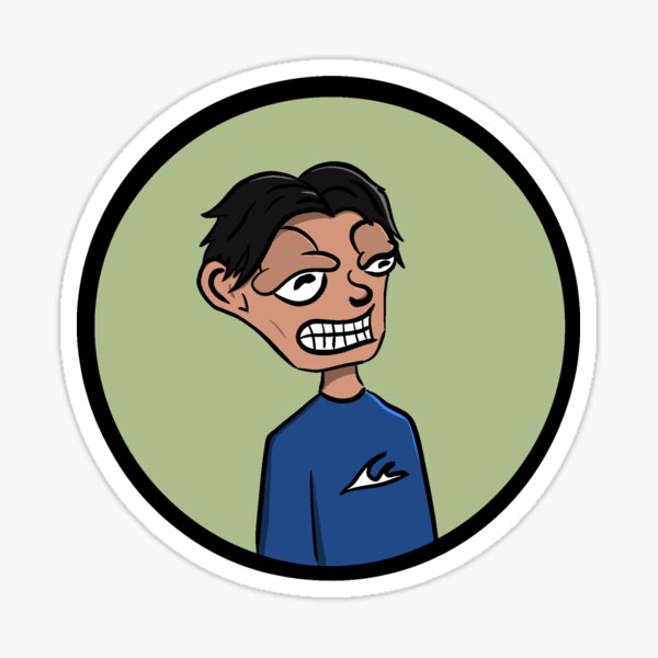 "Cartoon Drawing" Sticker for Sale by bent-caiulo | Redbubble