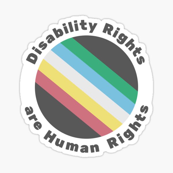 "Disability Rights are Human Rights" Sticker for Sale by Milly Rudling ...