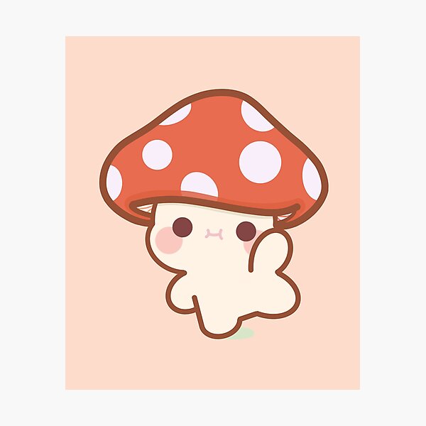"Cartoon Mushroom Chibi" Photographic Print for Sale by cutecozynook ...