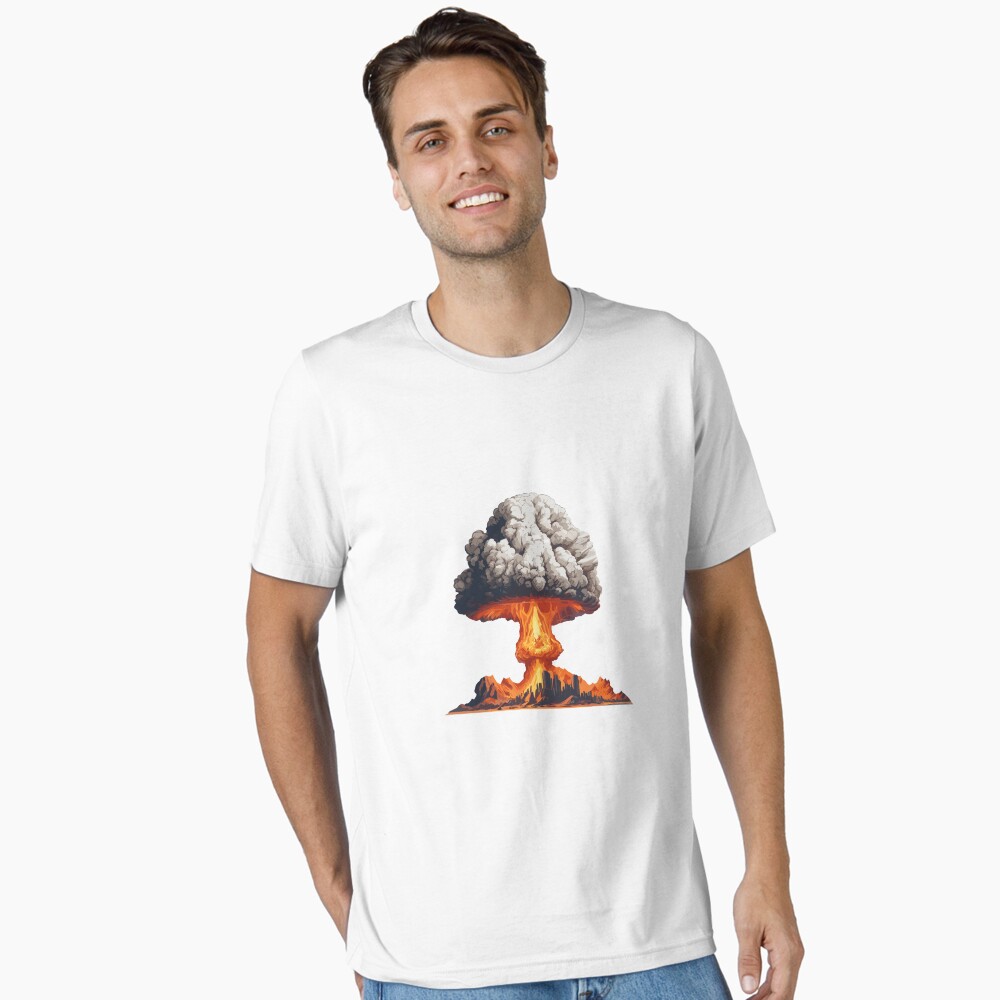 "Nuclear Explosion with Mushroom Cloud" Sticker for Sale by ...