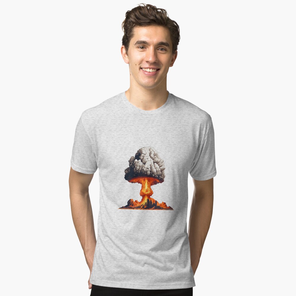"Nuclear Explosion with Mushroom Cloud" Sticker for Sale by ...