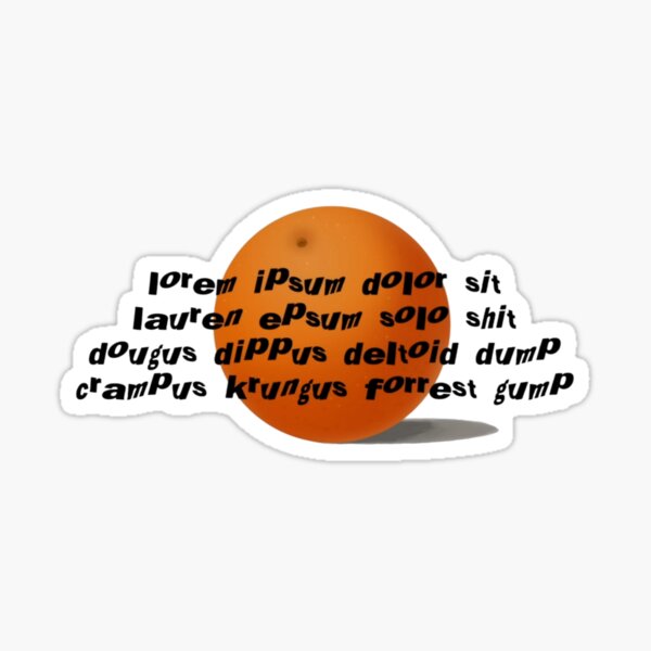 "Drawfee lorem ipsum orange merch" Sticker for Sale by Pandemicgoblin ...