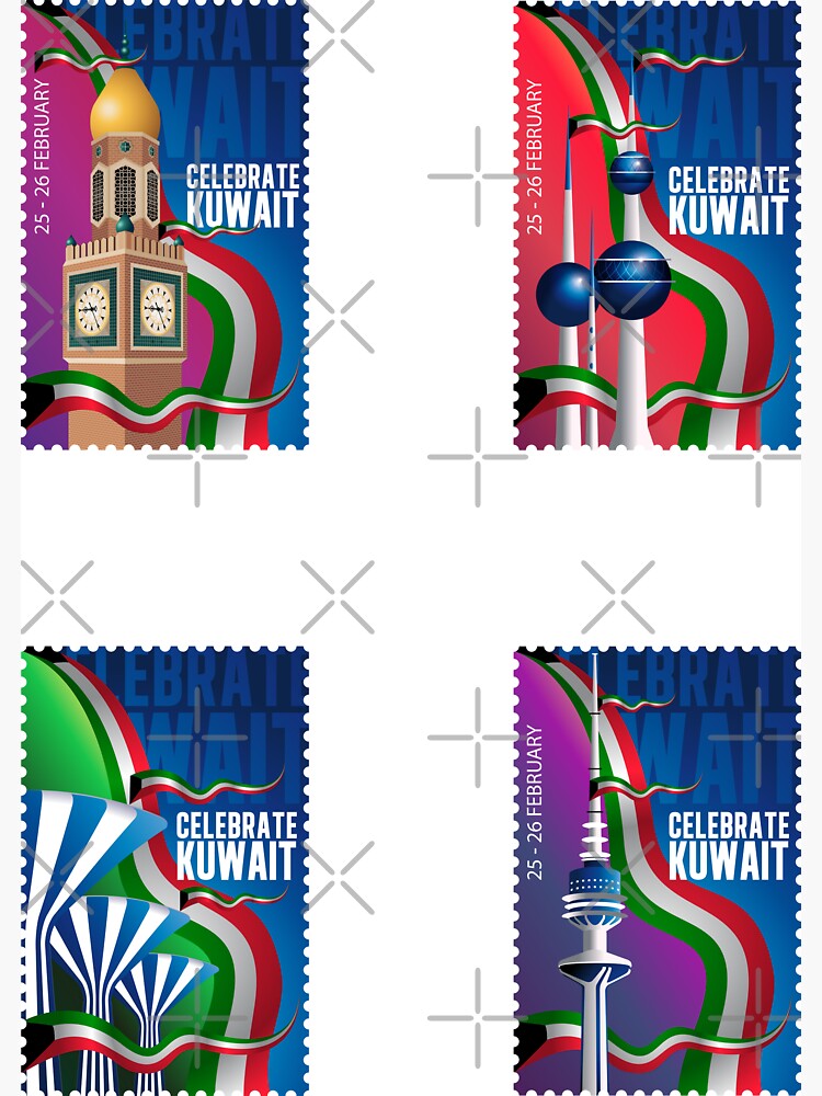 "Celebrate Kuwait Landmarks And National Flag By Craitza" Magnet for ...
