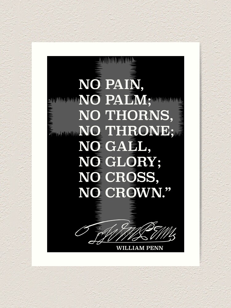 "NO CROSS, NO CROWN" Art Print by ynnoj | Redbubble