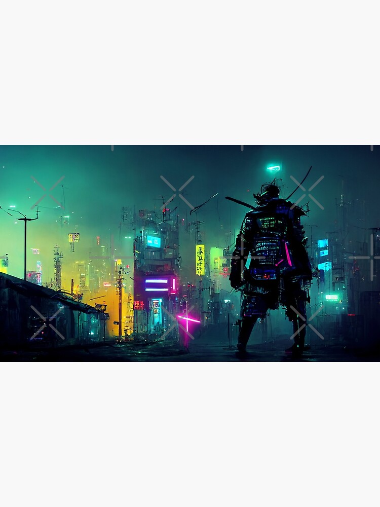 "Cyberpunk Samurai Seige" Poster for Sale by willmmcintosh | Redbubble