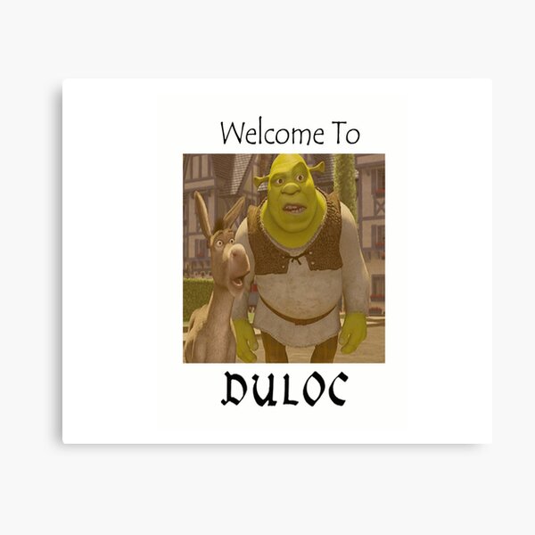 "Shrek- Welcome To Duloc" Canvas Print by Tyweb | Redbubble