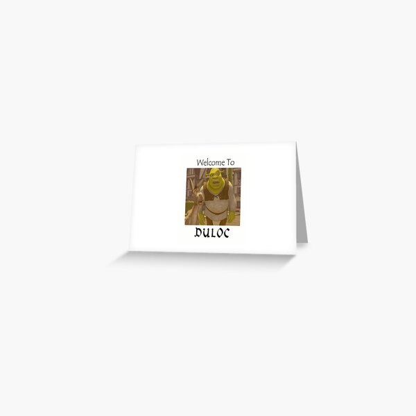 "Shrek- Welcome To Duloc" Greeting Card for Sale by Tyweb | Redbubble