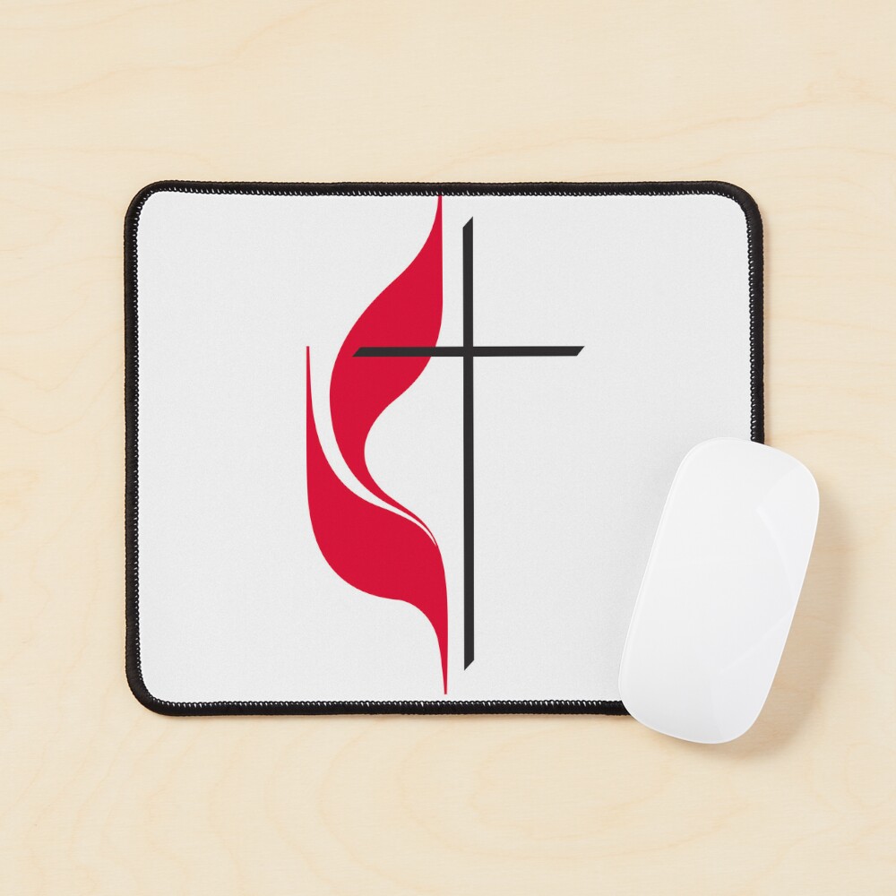Methodist Cross And Flame Clipart