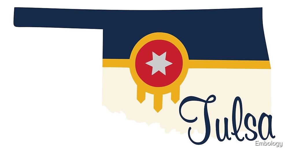 "Oklahoma Tulsa Flag " by Embology | Redbubble