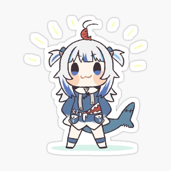 "Gawr Gura - Hololive" Sticker for Sale by Theodorelmuller | Redbubble