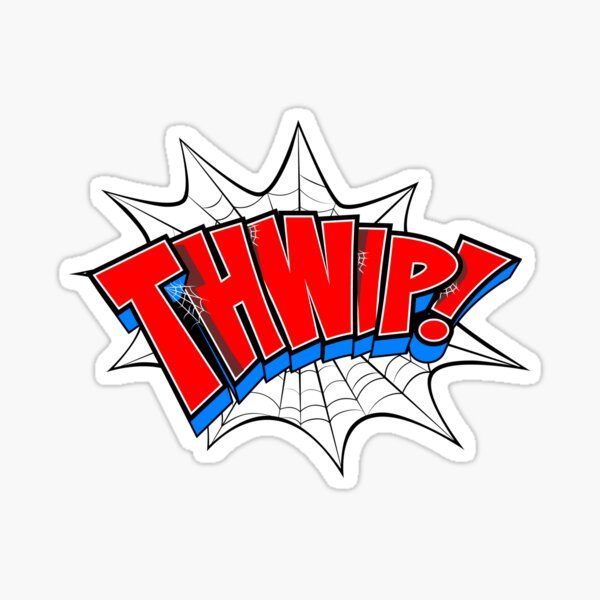 "Comic book "THWIP!" Web Slinger Tee" Sticker for Sale by Frankbrox ...