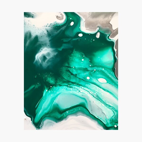 Emerald Splash Wall Art | Redbubble