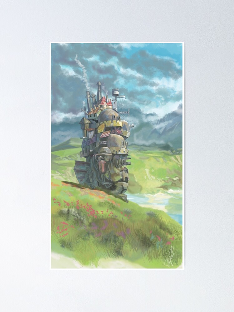 "Howl's Moving Castle Landscape" Poster for Sale by AnimeArtifacts ...
