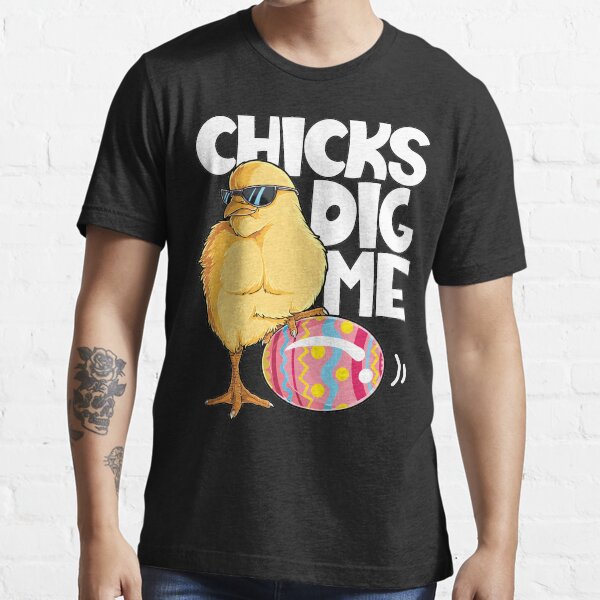 "Chicks Dig Me T shirt Boys Kids Easter Bunny Ears Egg Men" T-shirt for ...