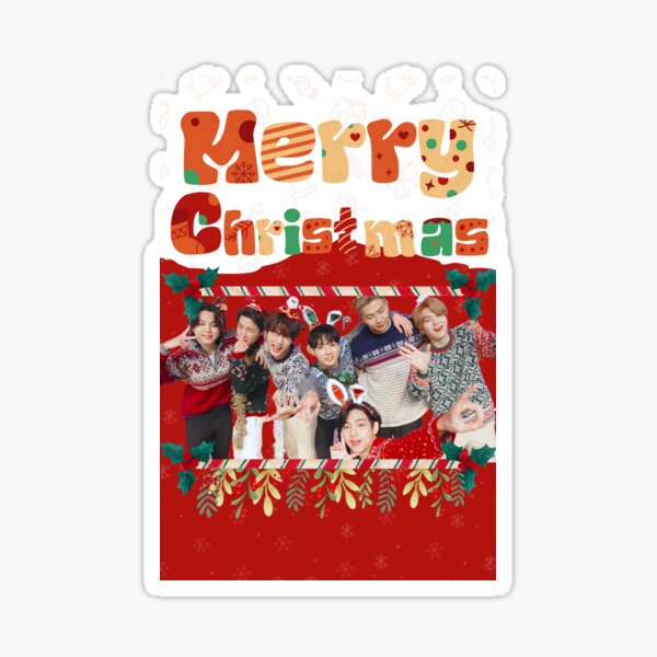 "bts christmas" Sticker for Sale by jaofnn | Redbubble