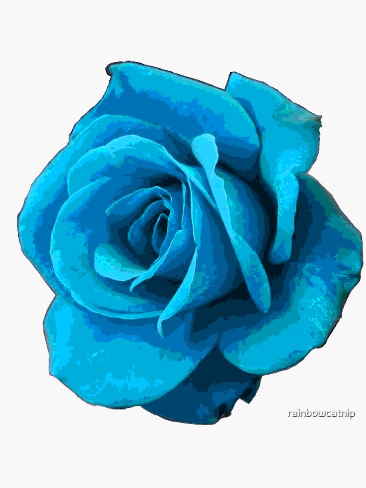 "Blue Rose" Sticker for Sale by rainbowcatnip | Redbubble