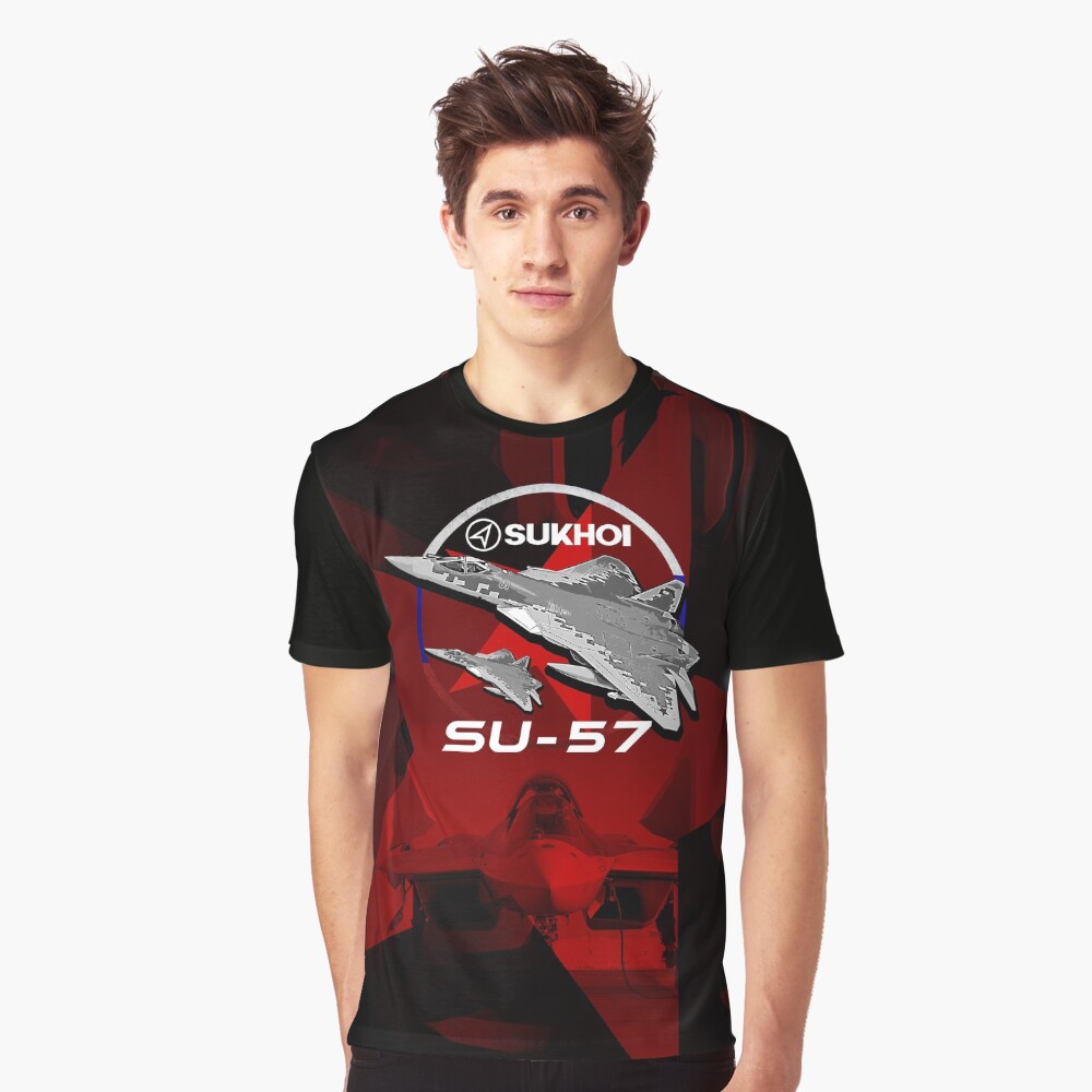 "Sukhoi SU-57 Russian fighterjet" Sticker for Sale by Aerolovers ...
