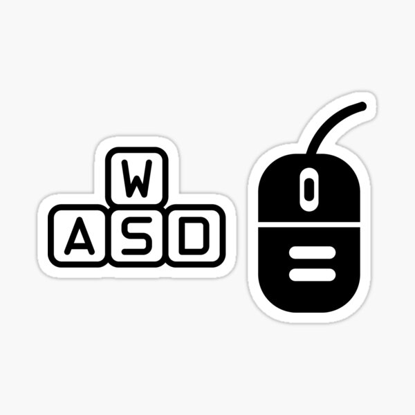 "Precision Play: WASD Keys and Gaming Mouse Combo" Sticker for Sale by ...