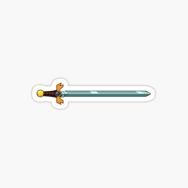 "Adventure time title card sword" Sticker for Sale by ao01 | Redbubble
