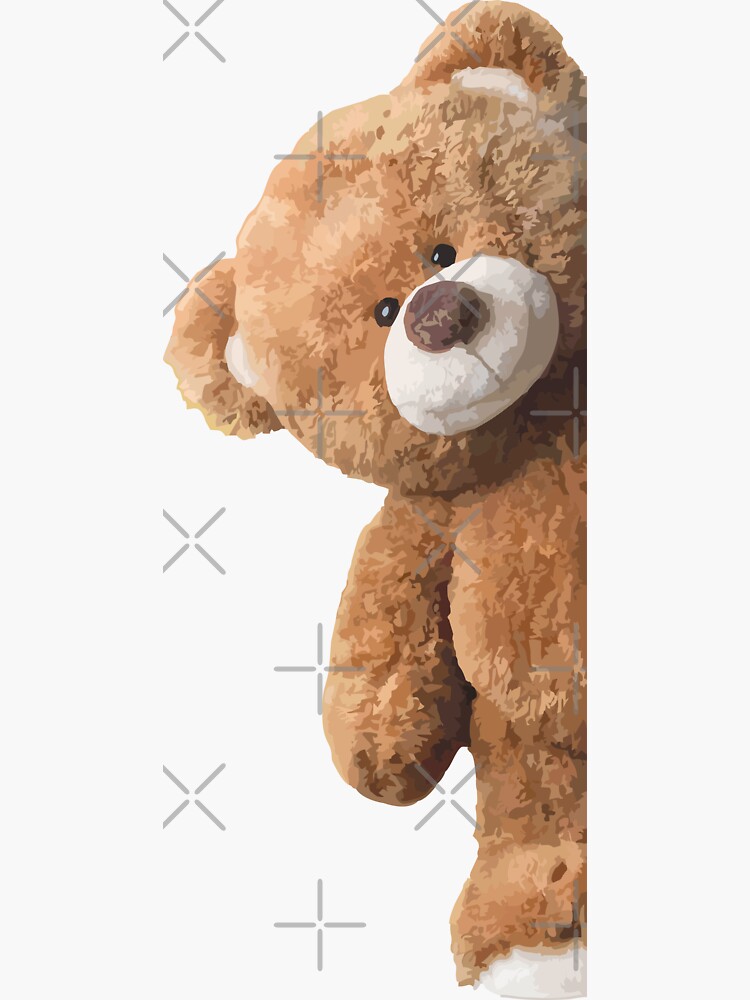 "Teddy Bear says HI! sticker" Sticker for Sale by carlarmes | Redbubble