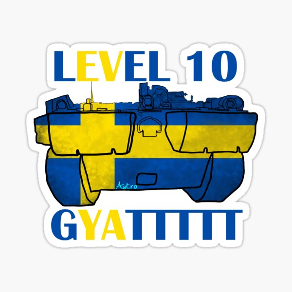 "Level 10 Gyatt" Sticker for Sale by Astro-wt | Redbubble