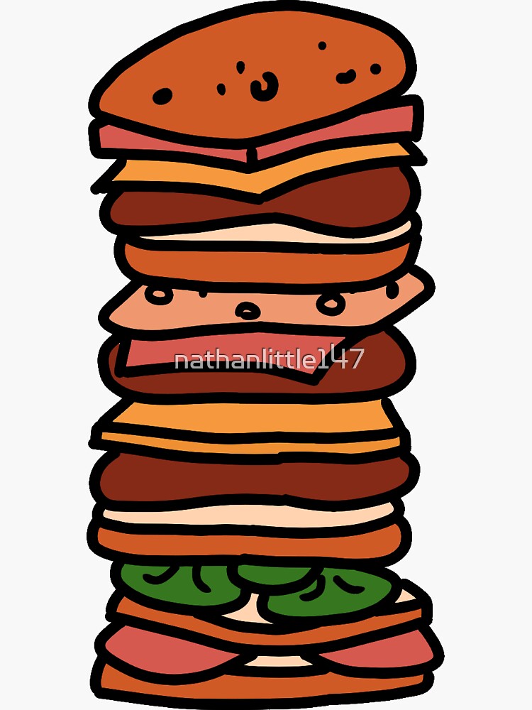 "Super-Duper Sandwich" Sticker for Sale by nathanlittle147 | Redbubble