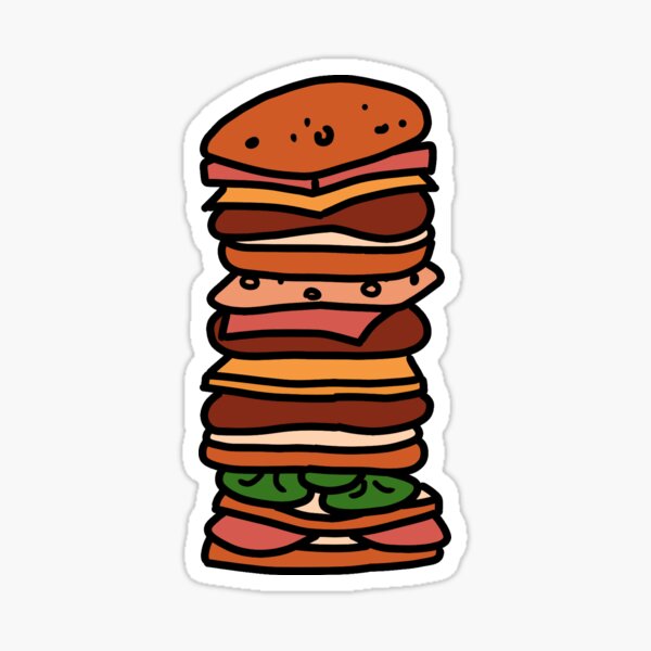 "Super-Duper Sandwich" Sticker for Sale by nathanlittle147 | Redbubble