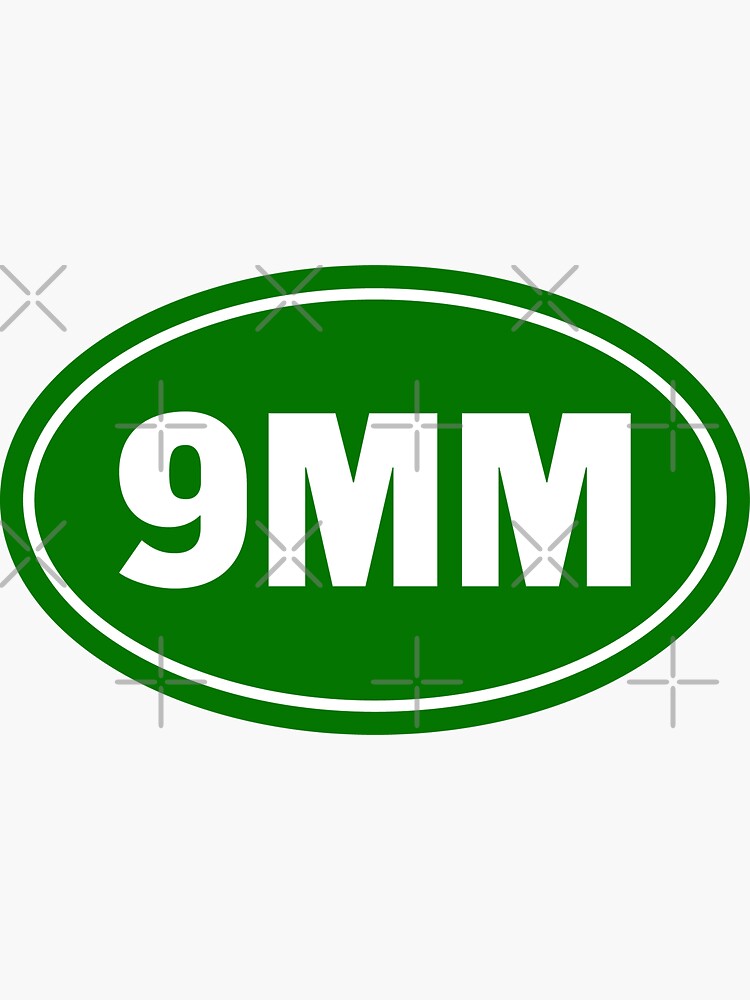 "9MM Green Ammo Ammunition Oval" Sticker for Sale by mstark | Redbubble