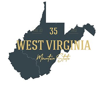 "American state map. West Virginia. Mountain State" Sticker for Sale by ...