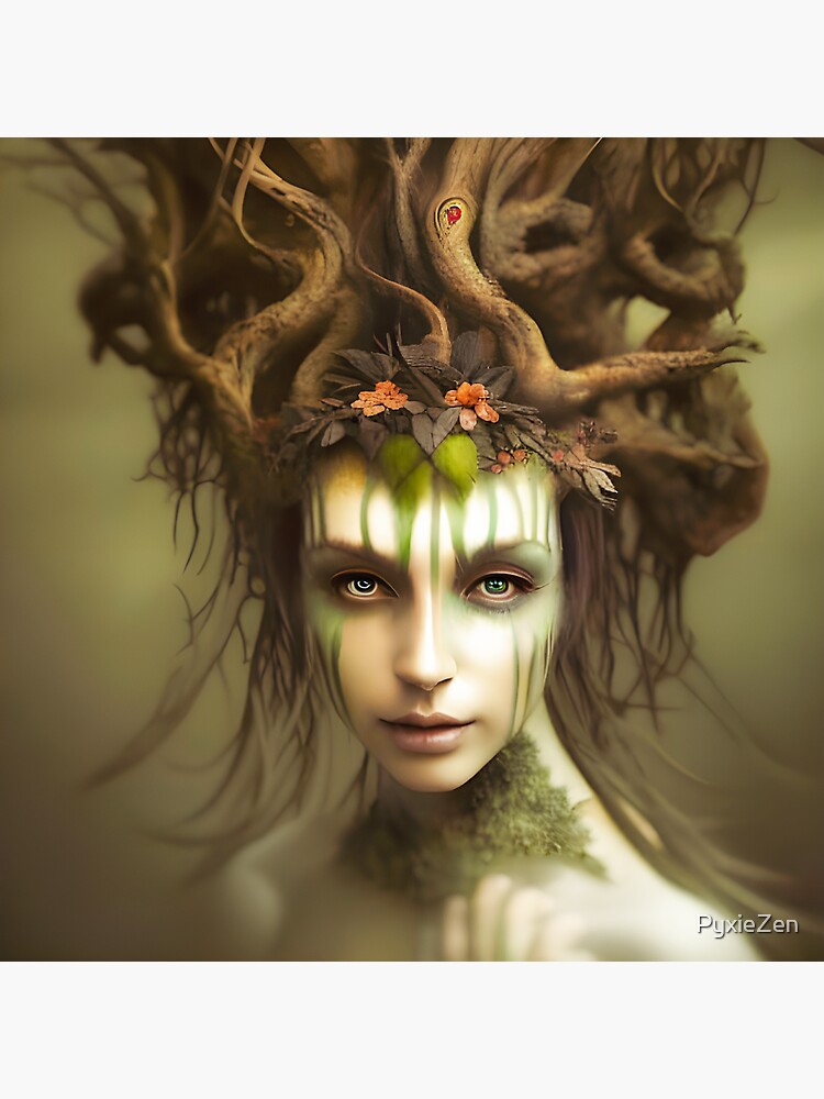 "Elana Rowanshade, Dryad of the Rowan Tree" Sticker for Sale by ...
