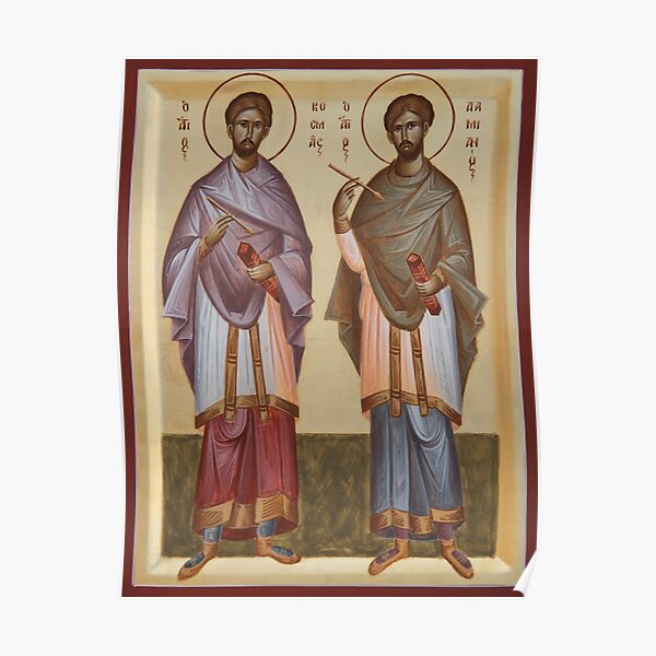 Póster «Sts Cosmas y Damian» de ikonographics | Redbubble