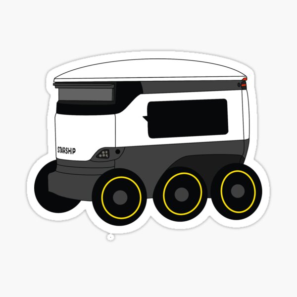 "Starship Robot " Sticker for Sale by LaurGallery | Redbubble