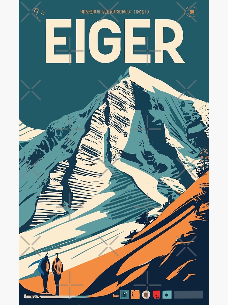 "A Vintage Travel Art of Eiger - Switzerland " Poster for Sale by ...